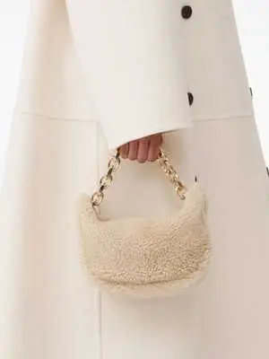 Fabiana Filippi Shearling Eyelet Bag - Neutrals