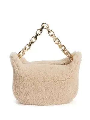 Fabiana Filippi Shearling Eyelet Bag - Neutrals