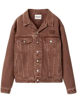 Miu Miu Garment-dyed Denim Jacket