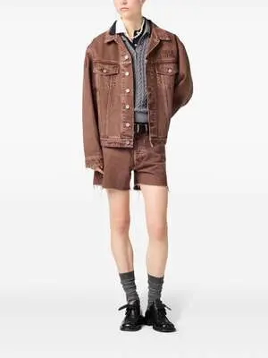 Miu Miu Garment-dyed Denim Jacket