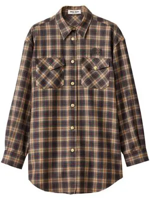 Miu Miu Tartan Wool Shirt