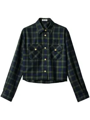 Miu Miu Plaid Wool Shirt