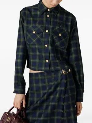 Miu Miu Plaid Wool Shirt