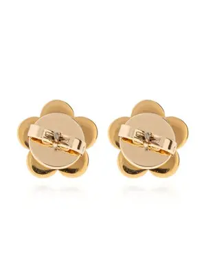 Tory Burch Logo Stud Earrings - Black