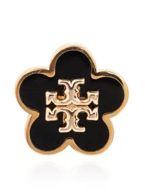 Tory Burch Logo Stud Earrings - Black
