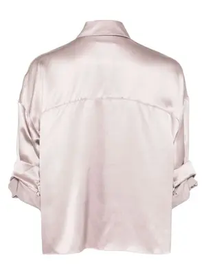 TWP Folded-sleeve Silk Shirt