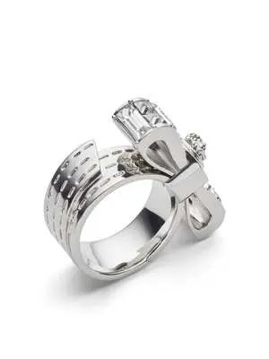Versace Ribbon Crystal Ring