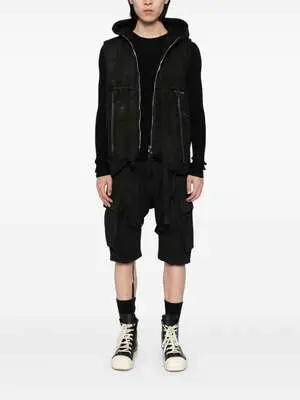 Boris Bidjan Saberi Stonewashed Cargo Track Shorts - Black