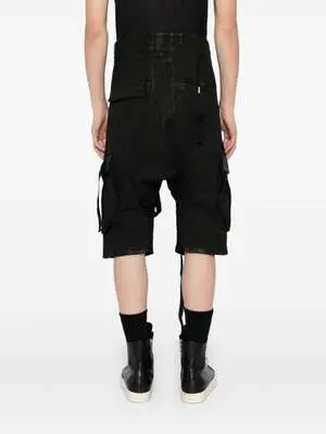Boris Bidjan Saberi Stonewashed Cargo Track Shorts - Black