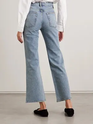 FRAME The Pixie Arrow Cropped High-rise Bootcut Jeans