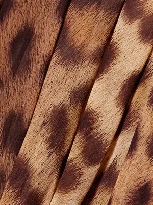Zimmermann Crush Tie-neck Leopard-print Dress