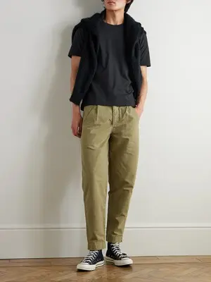 Folk Assembly Garment-dyed Cotton-jersey T-shirt