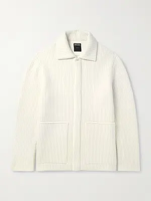 Men's Collared Knit Jackets