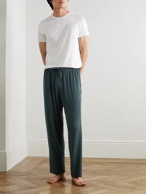Derek Rose Marlowe Stretch Micro Modal Jersey Pyjama Trousers - Gray