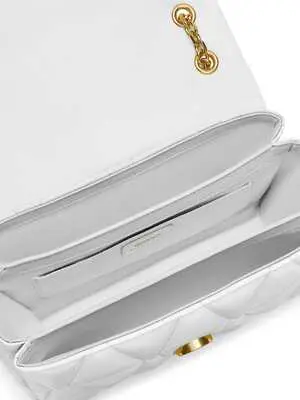 Versace Kleio Quilted Nappa Leather Shoulder Bag With Medusa '95 Lock - White