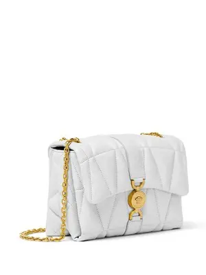 Versace Kleio Quilted Nappa Leather Shoulder Bag With Medusa '95 Lock - White