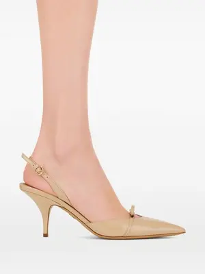 FERRAGAMO Mini-bow Slingback Pumps - Neutrals