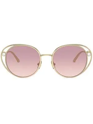 JIMMY CHOO Round-frame Sunglasses - Gold