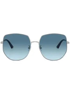 JIMMY CHOO Geometric Frame Sunglasses - Silver