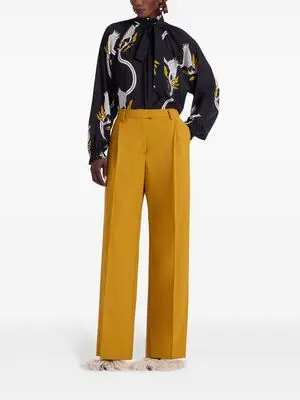 La DoubleJ Pressed-crease Flared Trousers