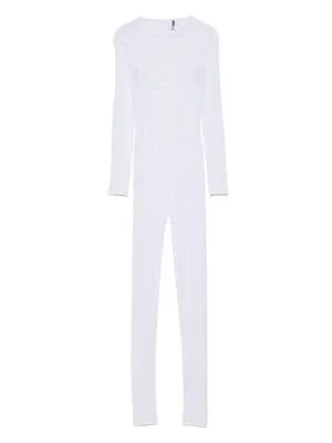MAISON CLOSE Flashback Long-sleeve Backless Jumpsuit - White