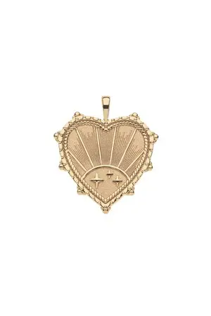 JANE WIN Strong Jw Heart Pendant - Gold