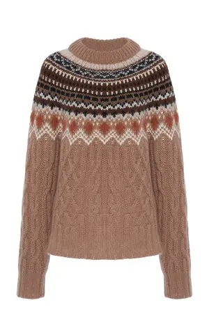Moncler Wool-mohair Blend Sweater - Brown