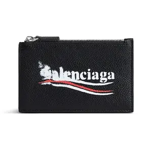 Balenciaga Cash Large Long Coin And Card Holder - Black