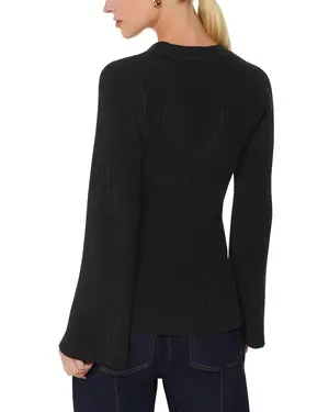 Whistles Chenille V-neck Knit Sweater