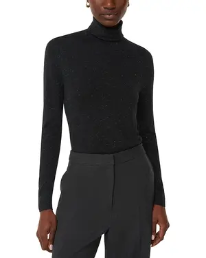 Whistles Sparkle Roll Neck Top