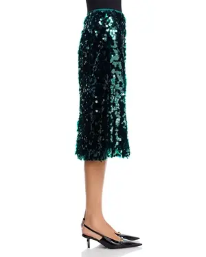 Vince Sequined Midi Skirt - Juniper