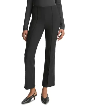 Vince Mid-rise Pintucked Cropped Pants - Black