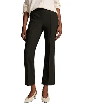 Vince Mid-rise Pintucked Cropped Pants - Deep Forest