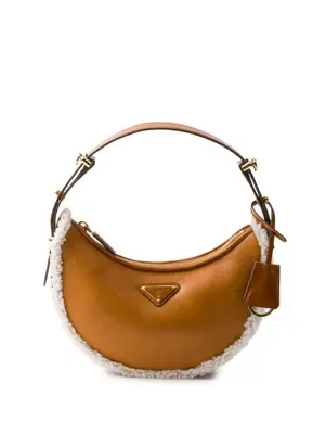 Prada Small Arqué Shoulder Bag - Brown