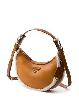 Prada Small Arqué Shoulder Bag - Brown