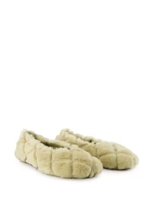Burberry Shearling Balleria Shoes - Neutrals