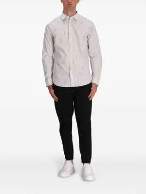 Armani Exchange Logo-print Striped Cotton Shirt
