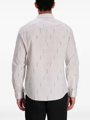 Armani Exchange Logo-print Striped Cotton Shirt