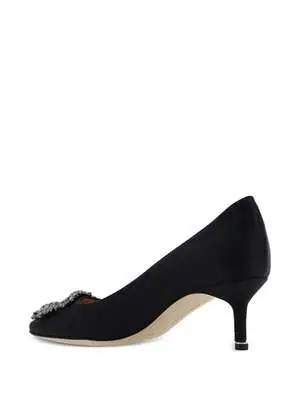 Manolo Blahnik 30mm Hangisi Satin Pumps