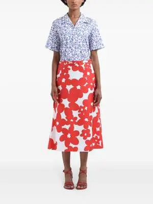 Marni Floral-print Midi Skirt