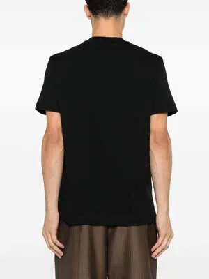 Burberry Check-logo Patch Cotton T-shirt - Black