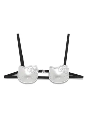 Gcds Hello Kitty Bold Bra Top - Silver