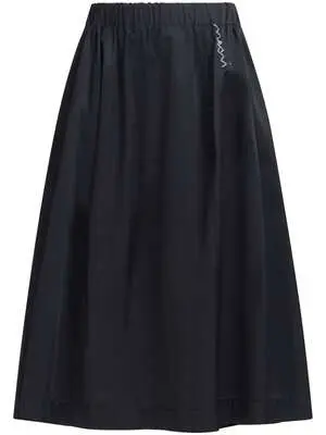 Marni Logo-embroidered Midi Skirt