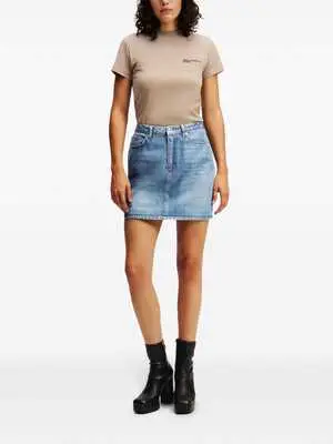 Karl Lagerfeld Coated Denim Miniskirt