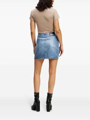 Karl Lagerfeld Coated Denim Miniskirt
