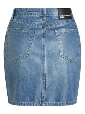 Karl Lagerfeld Coated Denim Miniskirt