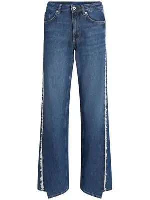 Karl Lagerfeld Fringed Straight-leg Jeans