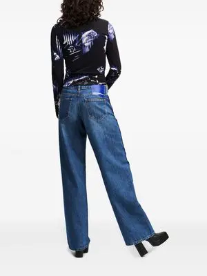 Karl Lagerfeld Fringed Straight-leg Jeans