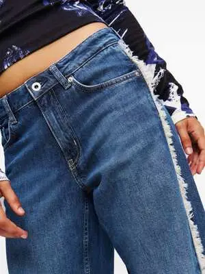 Karl Lagerfeld Fringed Straight-leg Jeans