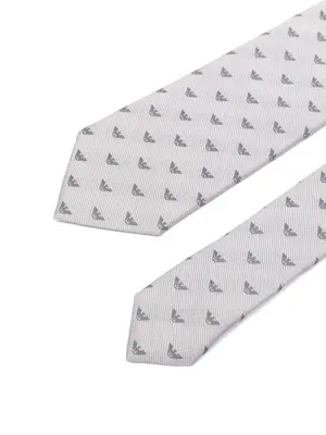 Emporio Armani Patterned-jacquard Silk Tie